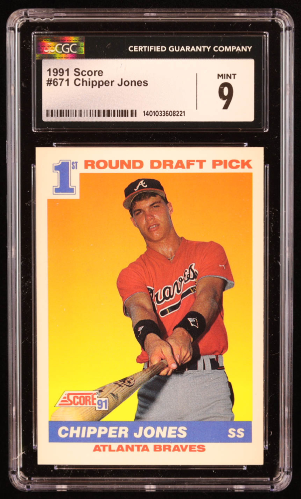 Chipper Jones 1991 Score #671 RC (CGC 9) | Pristine Auction