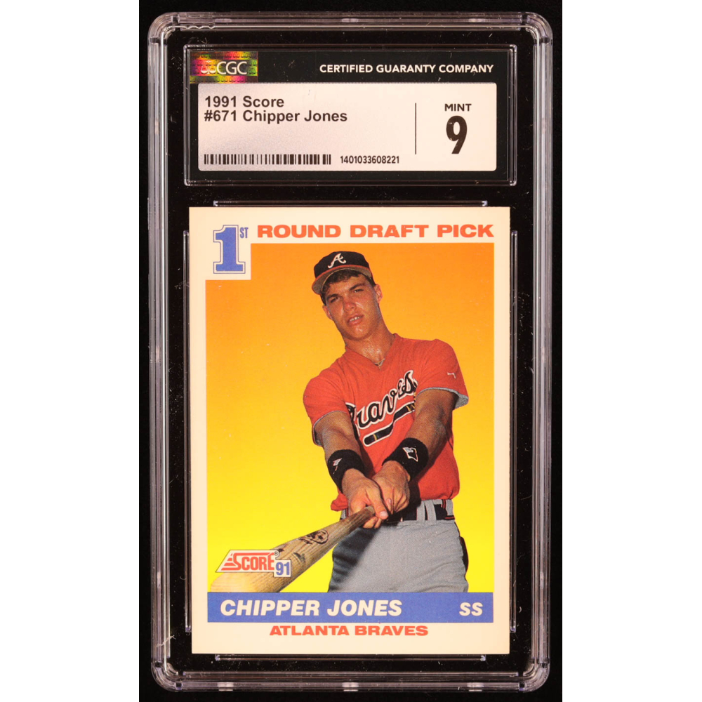 Chipper Jones 1991 Score #671 RC (CGC 9) | Pristine Auction
