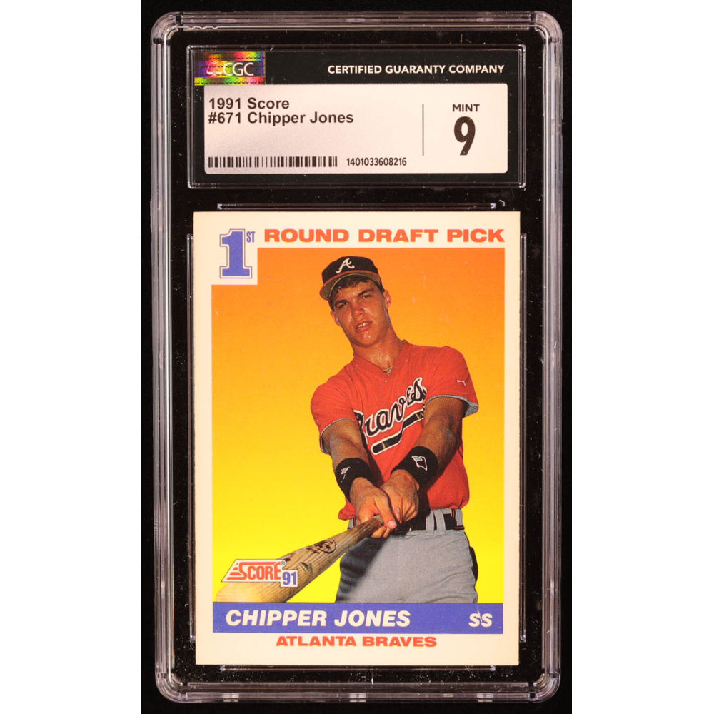 Chipper Jones 1991 Score #671 RC (CGC 9) | Pristine Auction