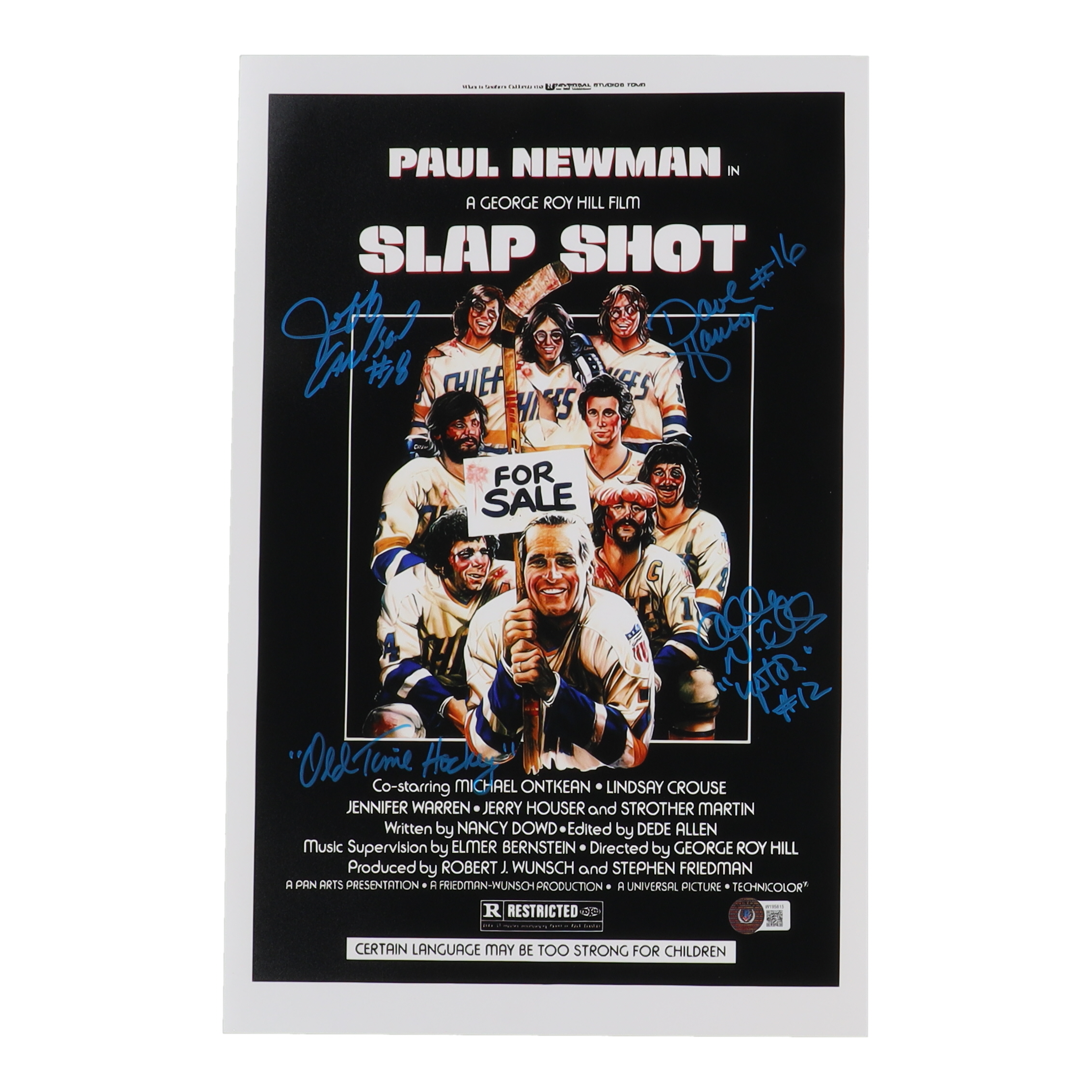 Allan Nicholls, Dave Hanson & Jeff Carlson Signed 11x17 "Slap Shot ...