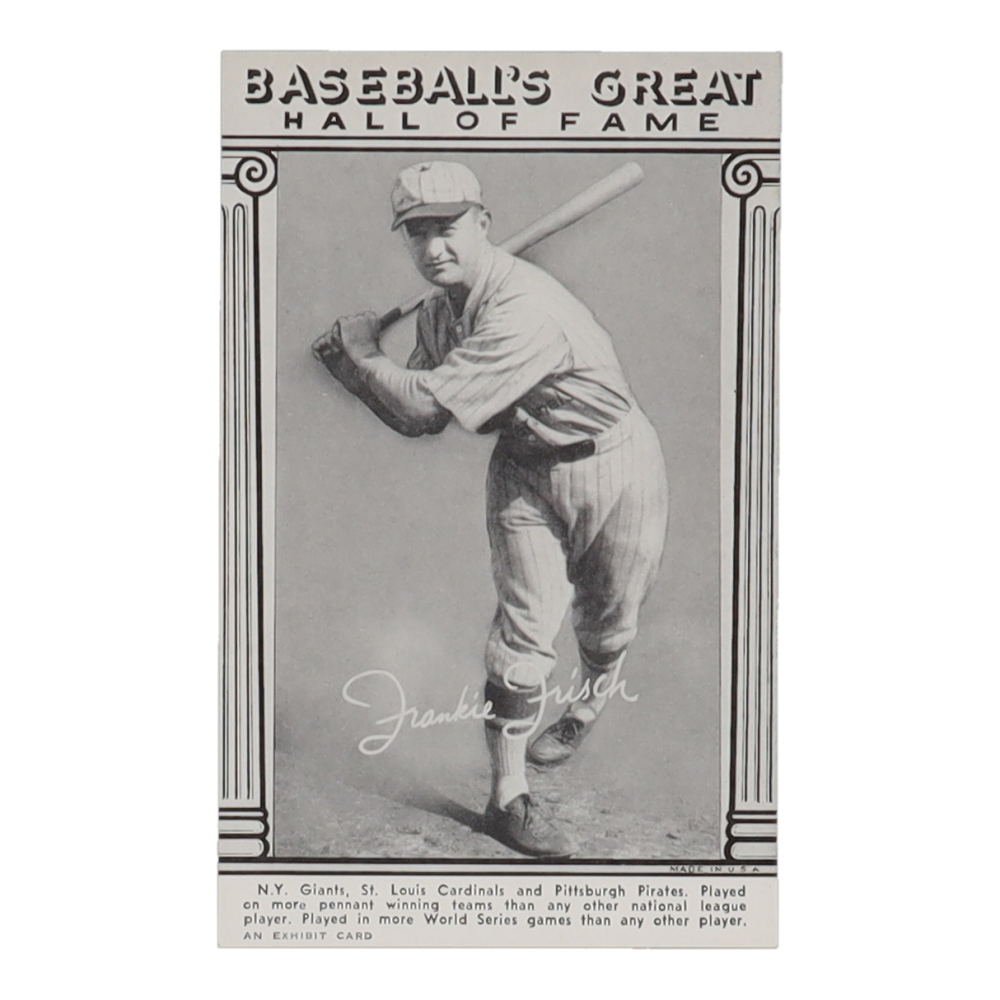 Frankie Frisch 1948 Exhibit Hall of Fame #11 | Pristine Auction