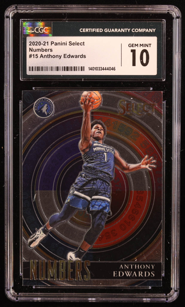 Anthony Edwards 2020-21 Select Numbers #15 RC (CGC 10) | Pristine Auction
