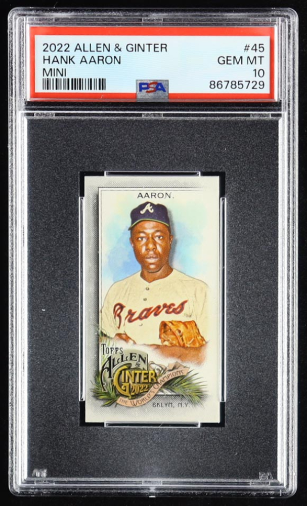 Hank Aaron 2022 Topps Allen and Ginter Mini #45 (PSA 10) | Pristine Auction