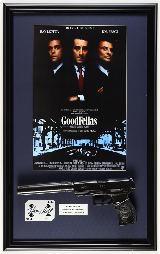 Henry Hill Signed "Goodfellas" Custom Framed Playing Card Display with ...