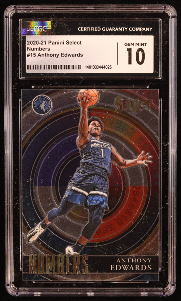 Anthony Edwards 2020-21 Select Numbers #15 RC (CGC 10) | Pristine Auction