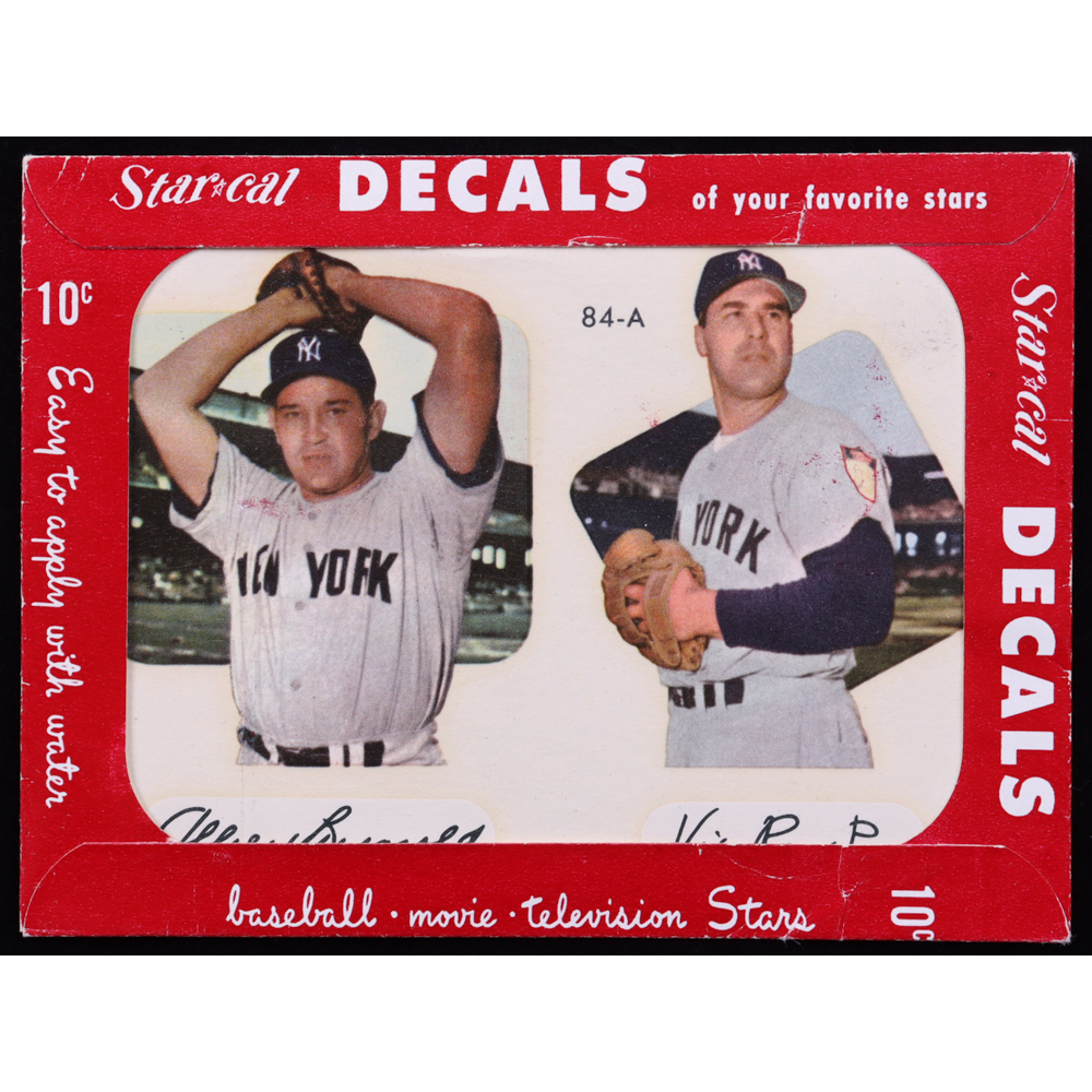 Allie Reynolds & Vic Raschi 1952 Star Cal Yankees Decals | Pristine Auction