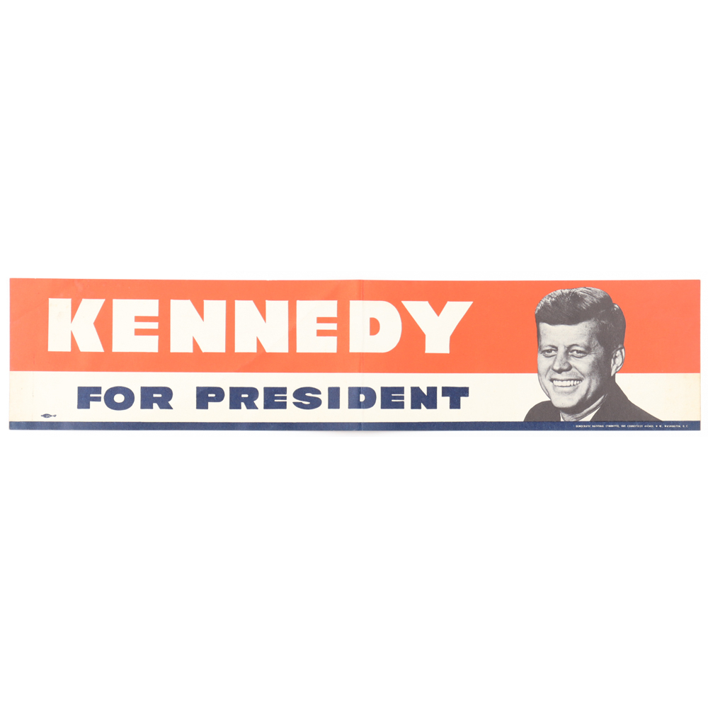 John F. Kennedy 1961 Campaign Bumper Sticker | Pristine Auction
