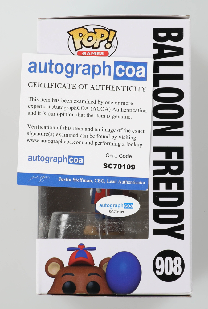 Josh Hutcherson Signed "Five Nights at Freddy's" #908 Balloon Freddy ...