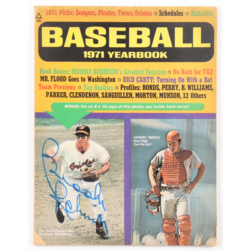 Brooks Robinson Signed "Baseball 1971 Yearbook" Magazine (Beckett ...