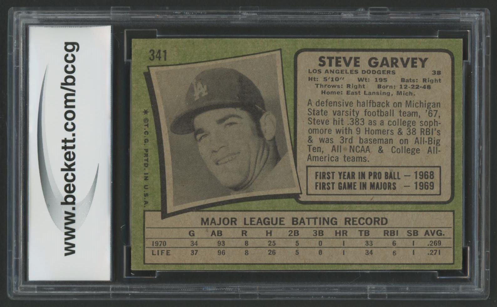 Steve Garvey 1971 Topps #341 RC (BCCG 8) | Pristine Auction