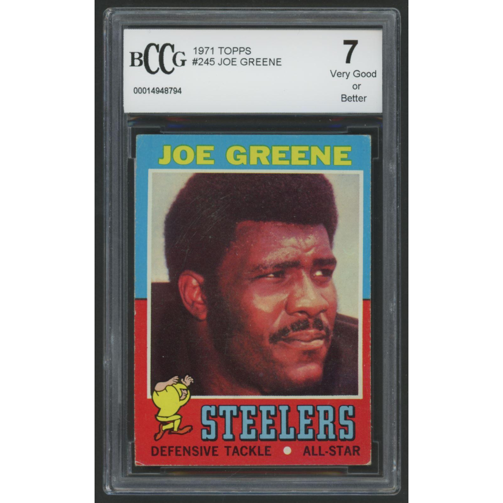 Joe Greene 1971 Topps #245 RC (BCCG 7) | Pristine Auction
