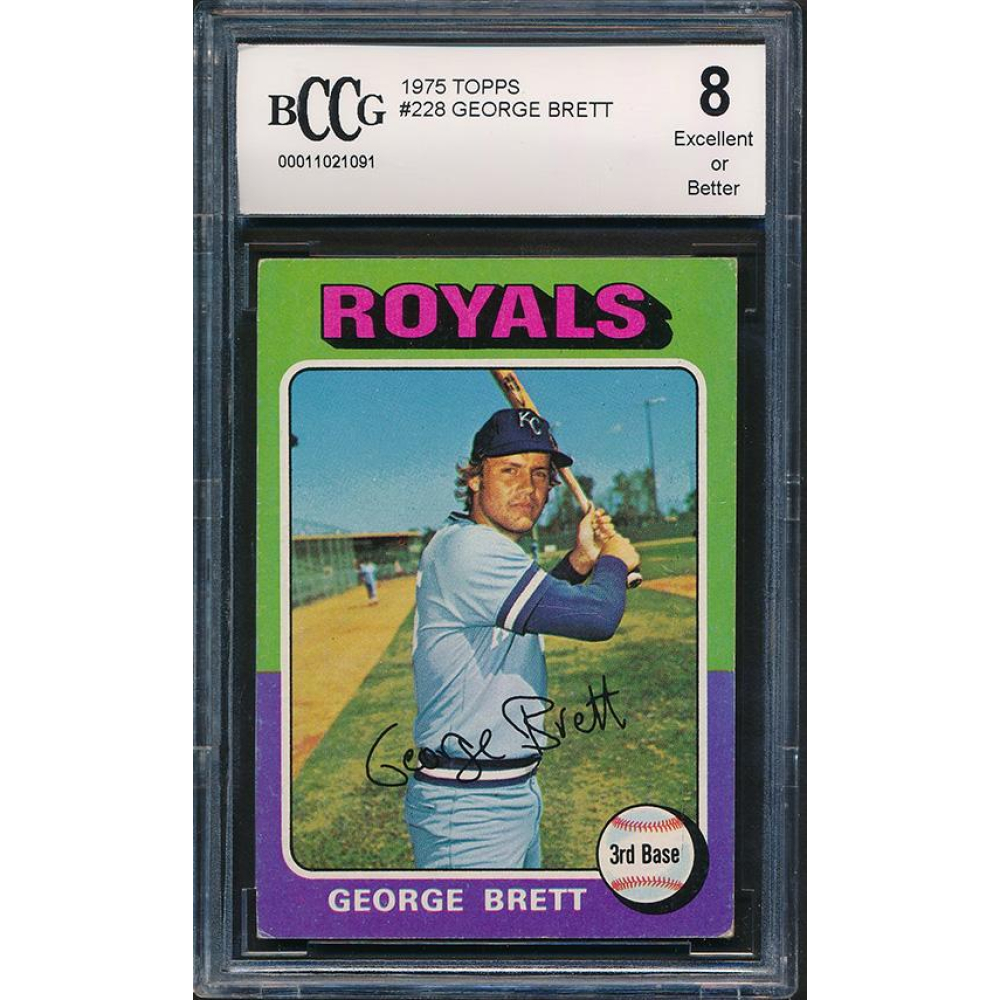 George Brett 1975 Topps #228 RC (BCCG 8) | Pristine Auction