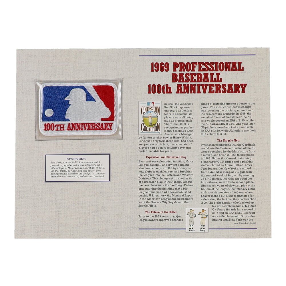 1969 Professional Baseball 100th Anniversary Cooperstown Collections ...