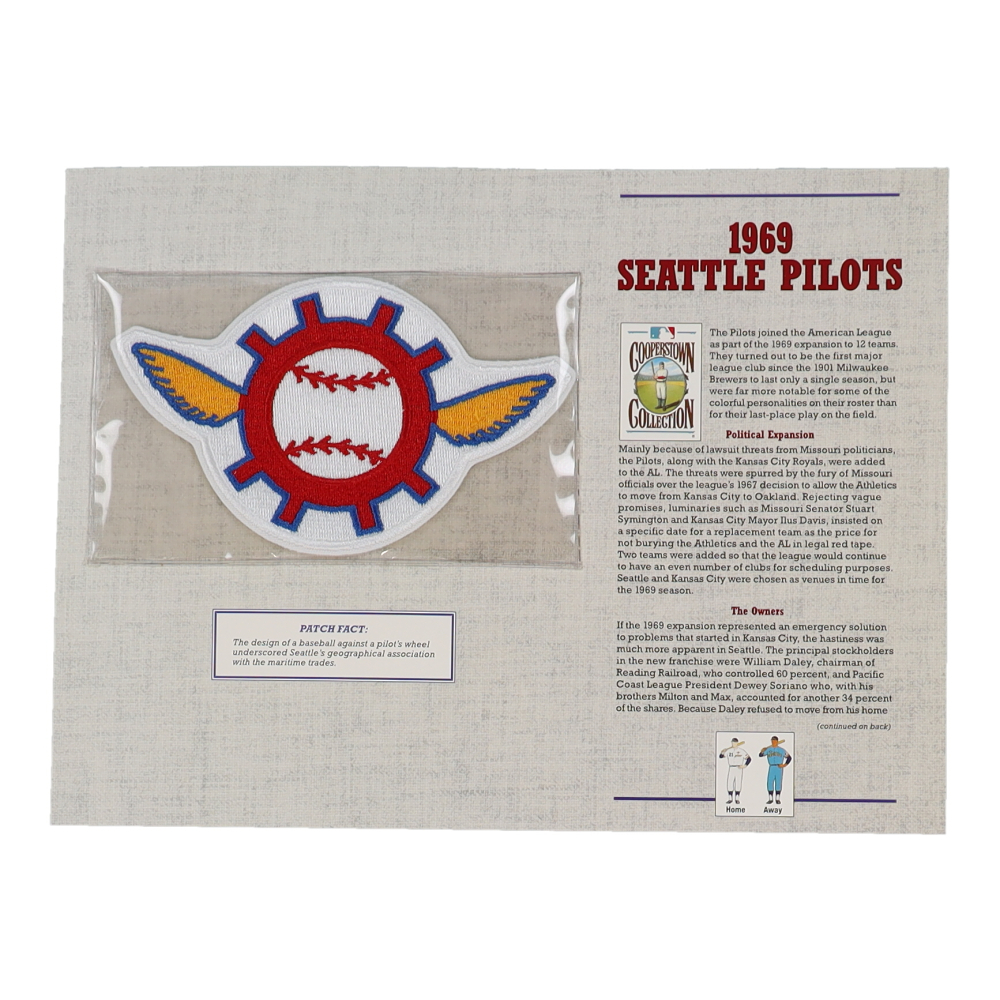 1969 Pilots Cooperstown Collections Statistics Commemorative 9x12 Stat ...