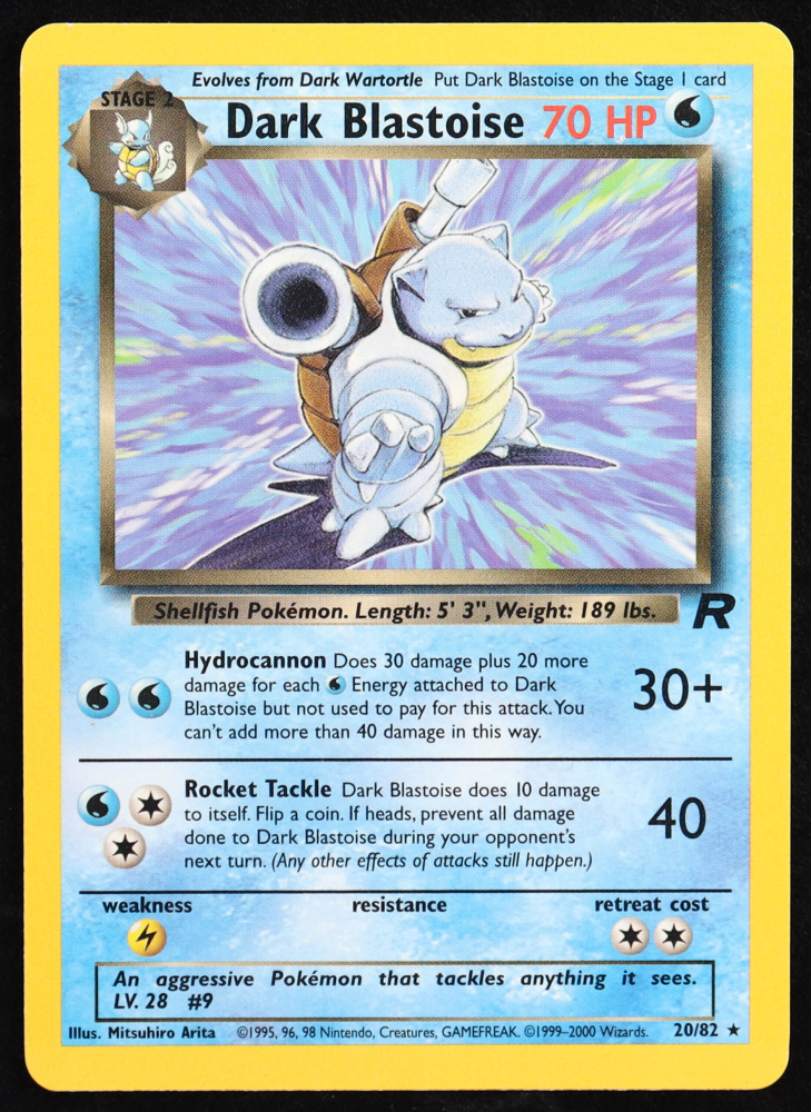 Dark Blastoise 2000 Pokemon Team Rocket Unlimited #20 | Pristine Auction