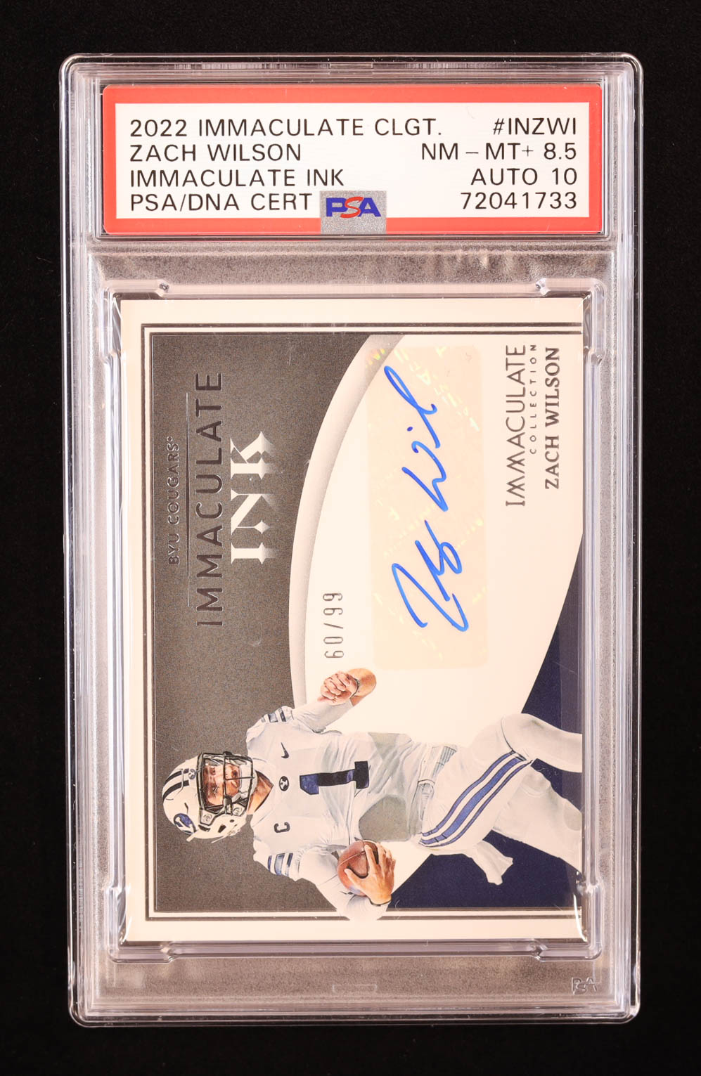 Zach Wilson 2022 Immaculate Collection Collegiate Immaculate Ink #4 #60 ...