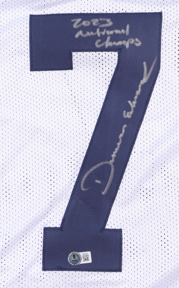 Donovan Edwards Signed Jersey Inscribed "2023 National Champs" (Beckett ...