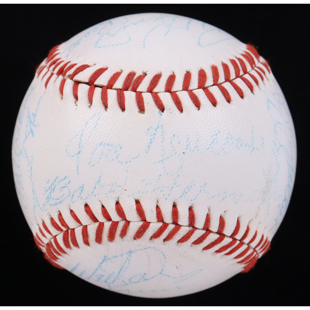 Dodgers Greats Logo Baseball Signed by (14) with Bob Feller, Don ...