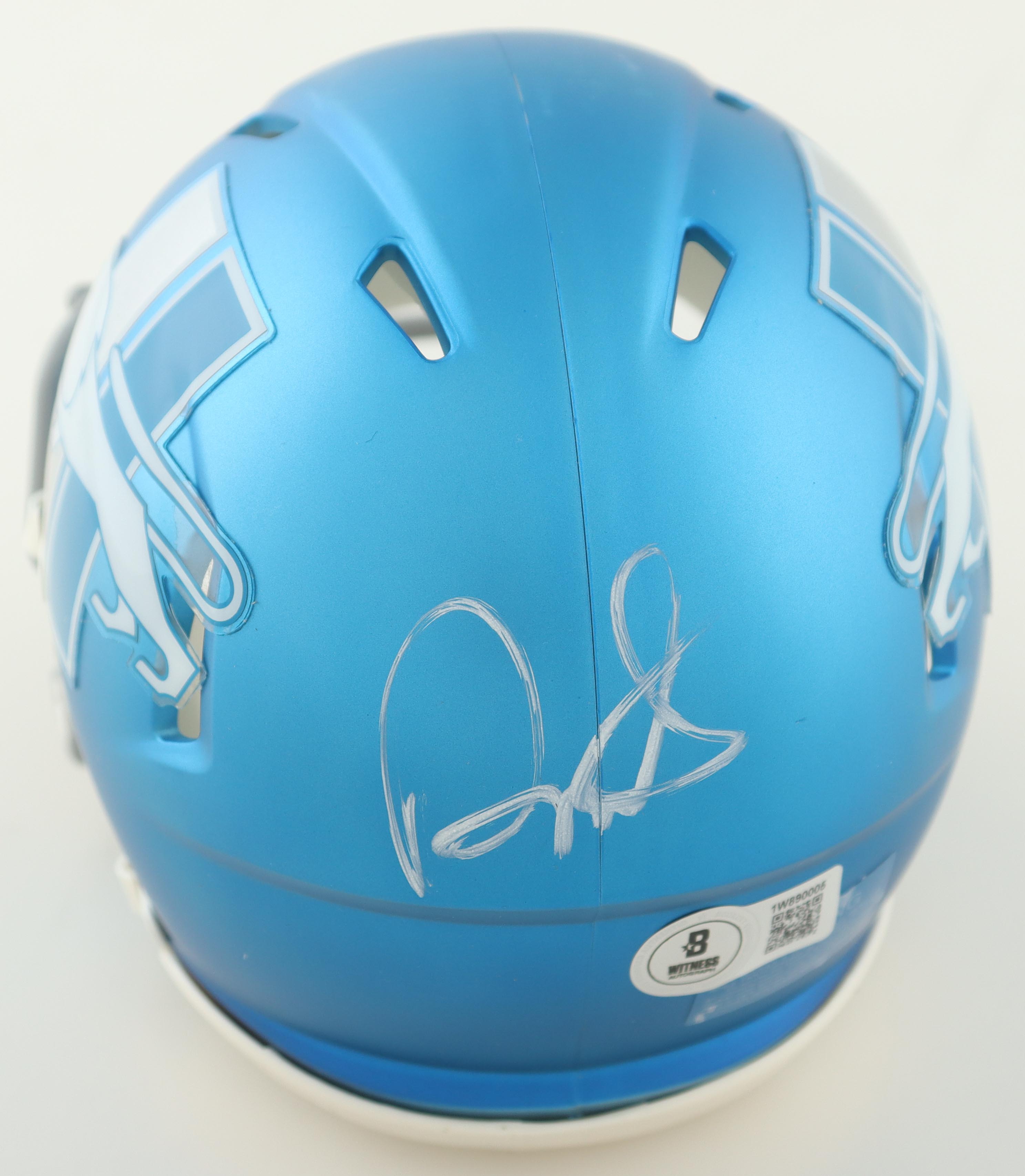 David Montgomery Signed Lions Speed Mini Helmet (Beckett) | Pristine ...