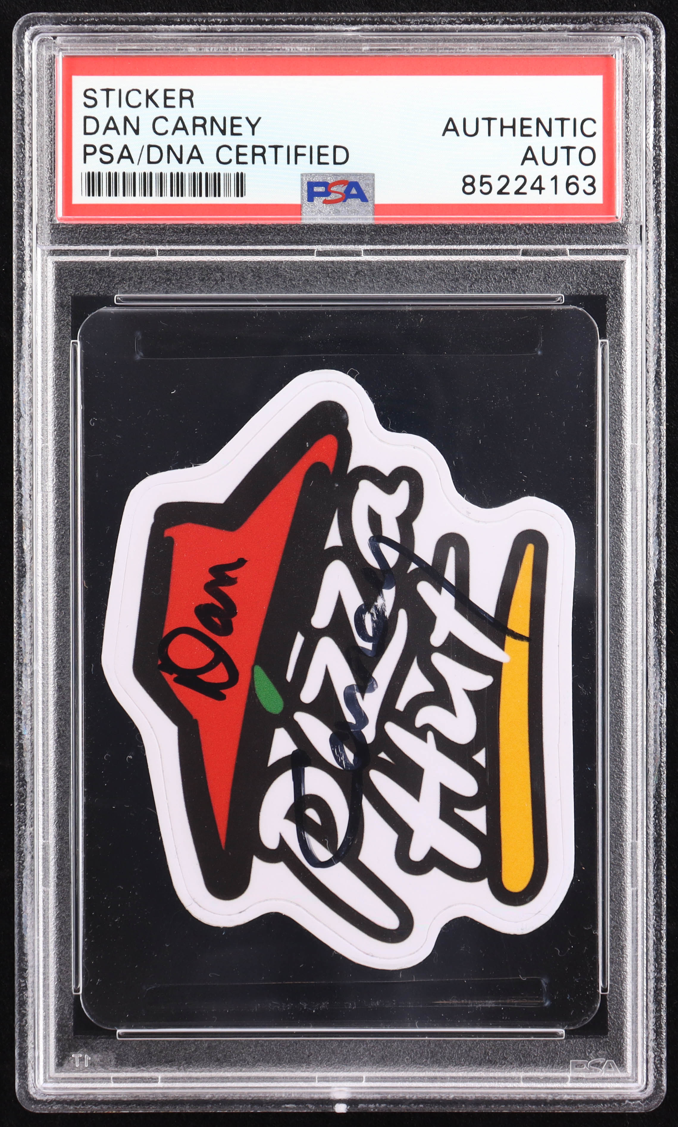 Dan Carney Signed Pizza Hut Sticker (PSA) | Pristine Auction