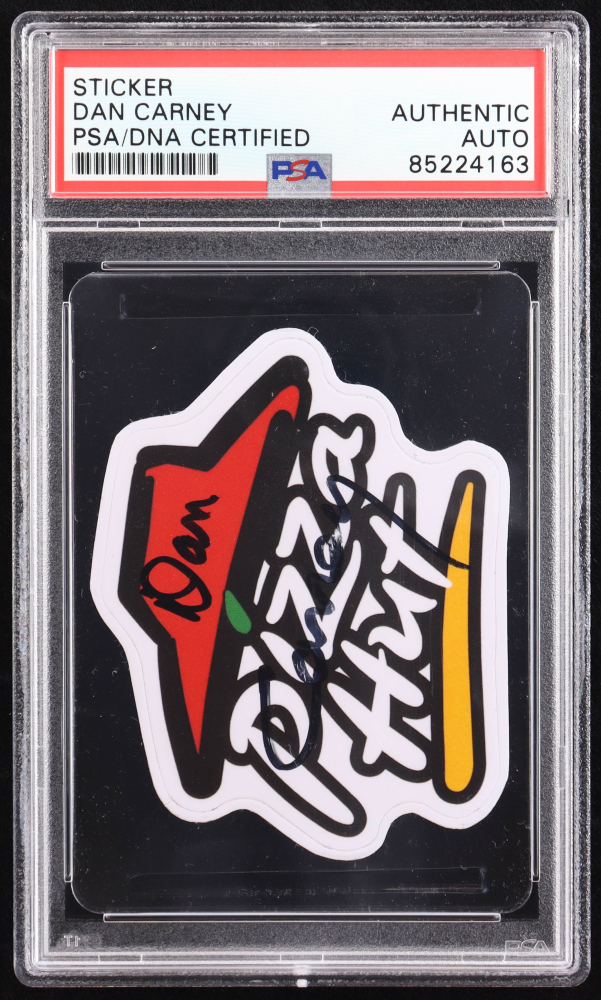 Dan Carney Signed Pizza Hut Sticker (PSA) | Pristine Auction
