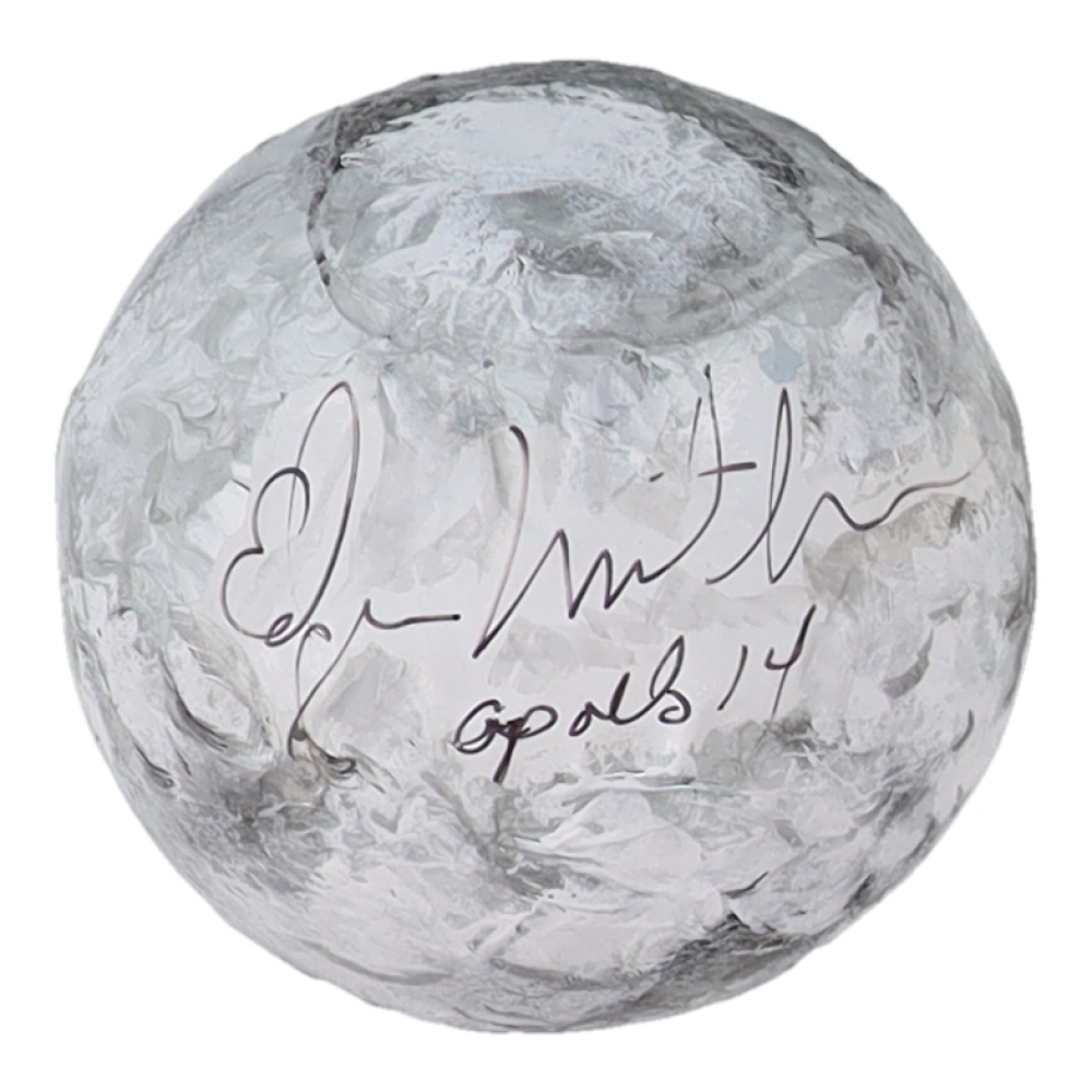 Edgar Mitchell Signed Replica Moon Inscribed "Apollo 14" (PSA ...