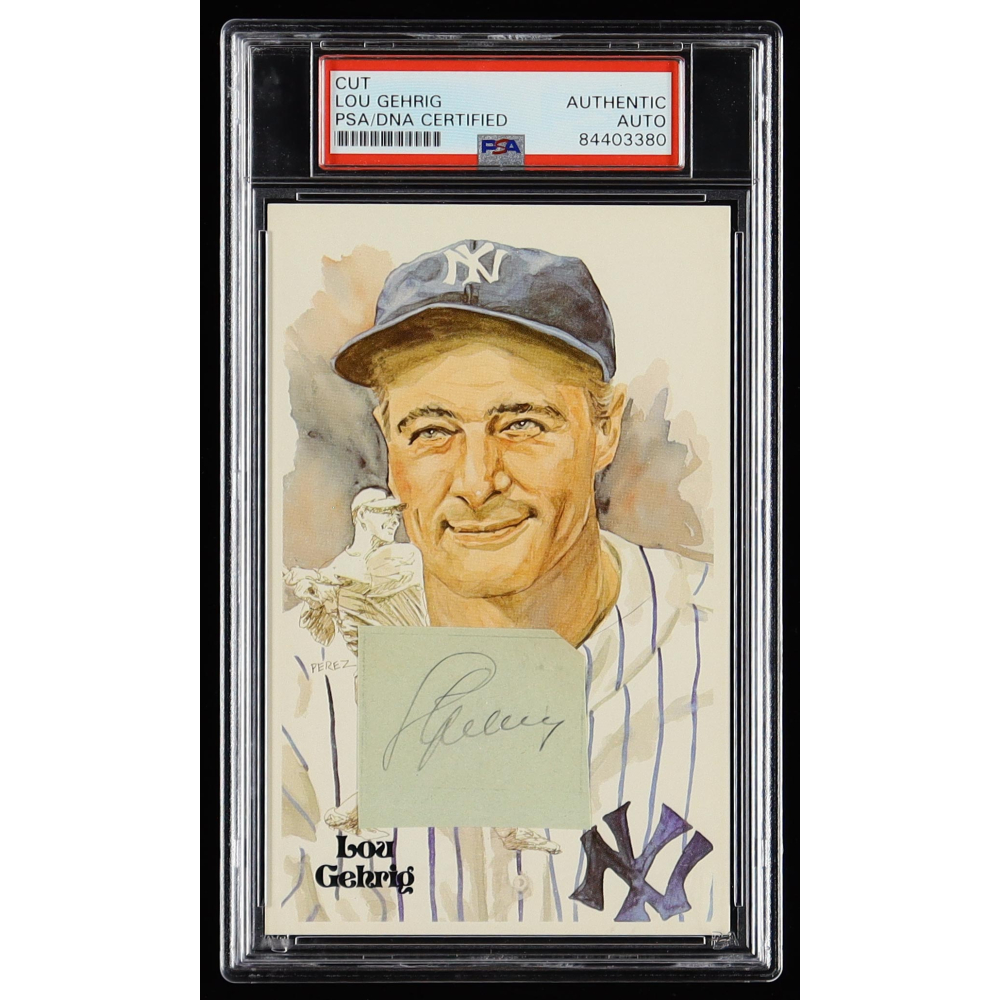 Lou Gehrig Signed Postcard (PSA) | Pristine Auction
