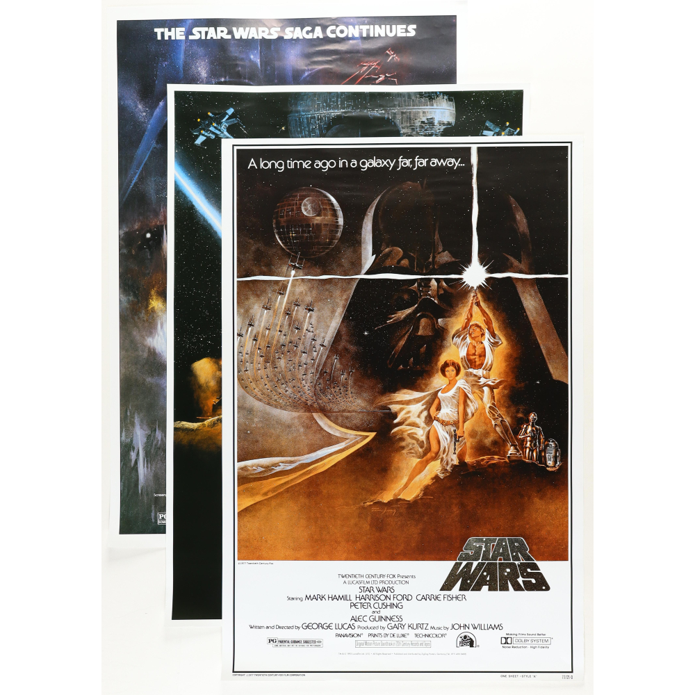 Set of (3) "Star Wars" The Original Trilogy 24x36 Movie Posters ...
