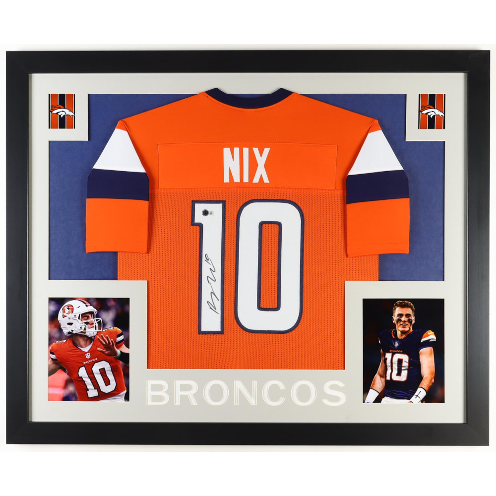 Bo Nix Signed Custom Framed Jersey Display (Beckett) | Pristine Auction