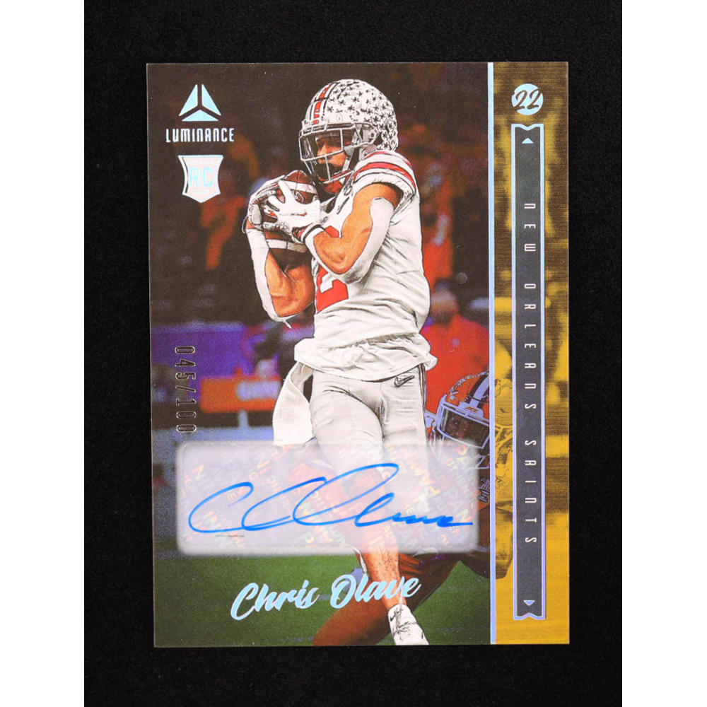 Chris Olave 2022 Panini Luminance Autographs Gold #116 RC #045/100 ...