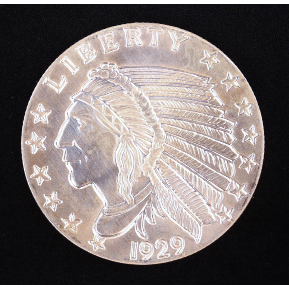 1929 Golden State Mint Liberty Indian Head Five Troy Ounce .999 Fine ...