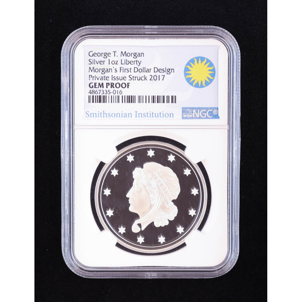 George T. Morgan Silver 1oz Liberty - Morgan's First Dollar Design ...