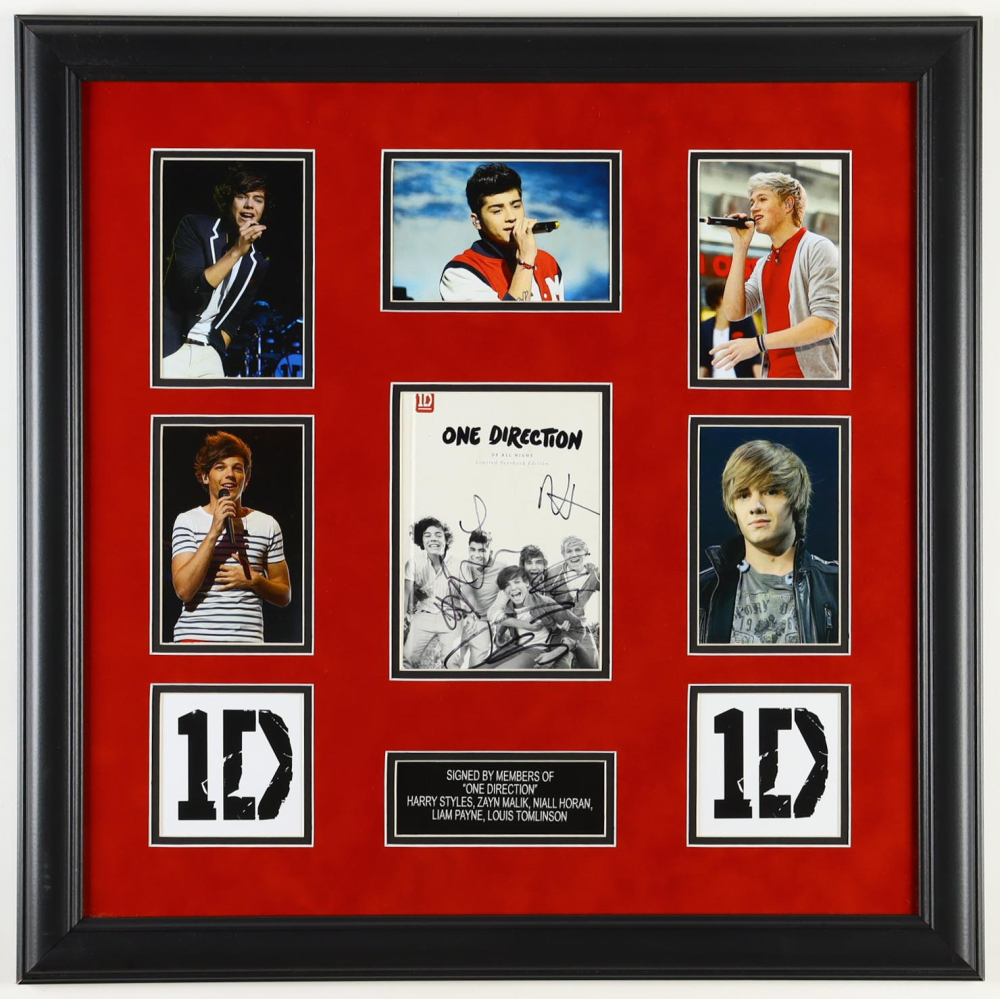 One Direction Mantle Signed Custom Framed Book Cover Display Band ...