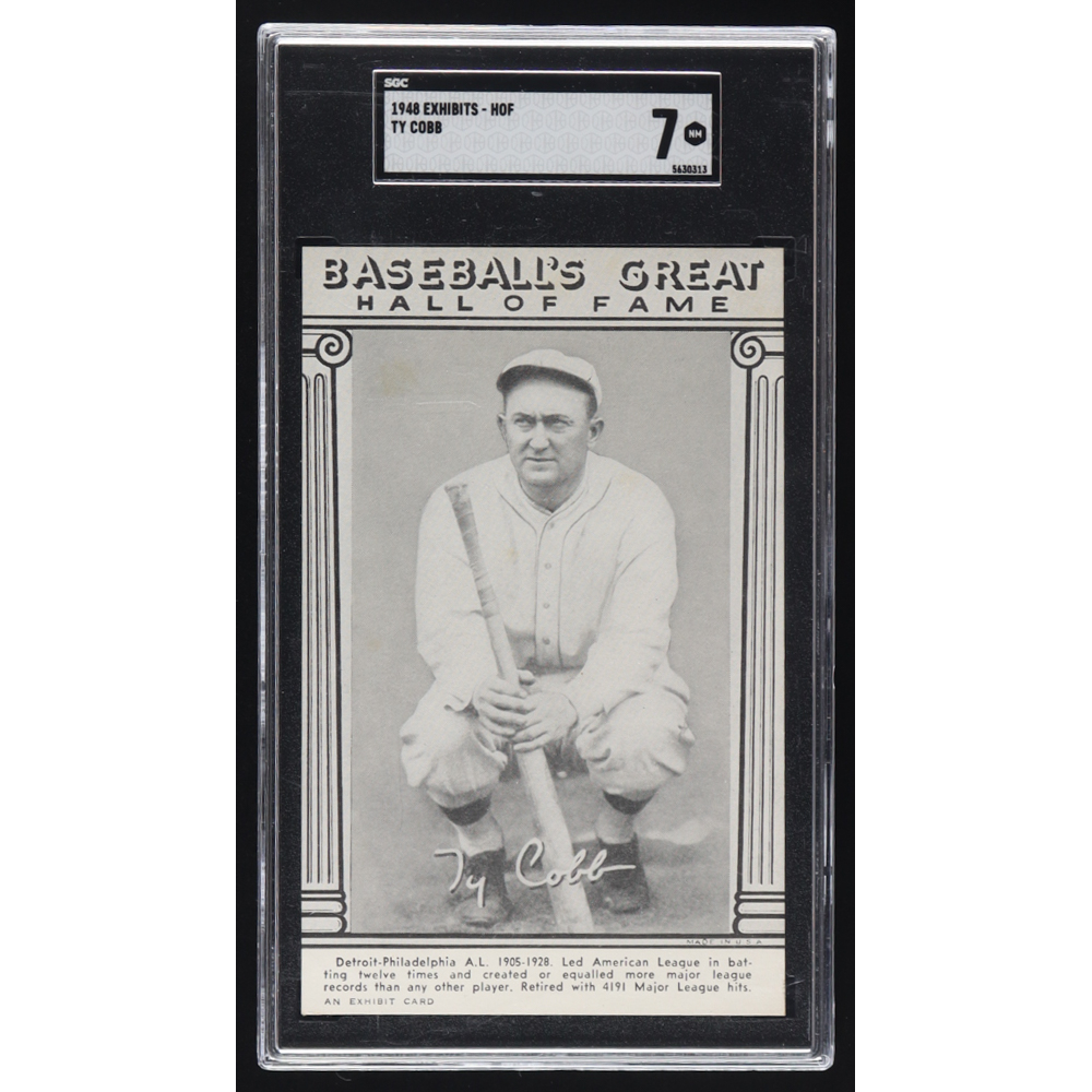 Ty Cobb 1948 Exhibit Hall of Fame #6 (SGC 7) | Pristine Auction