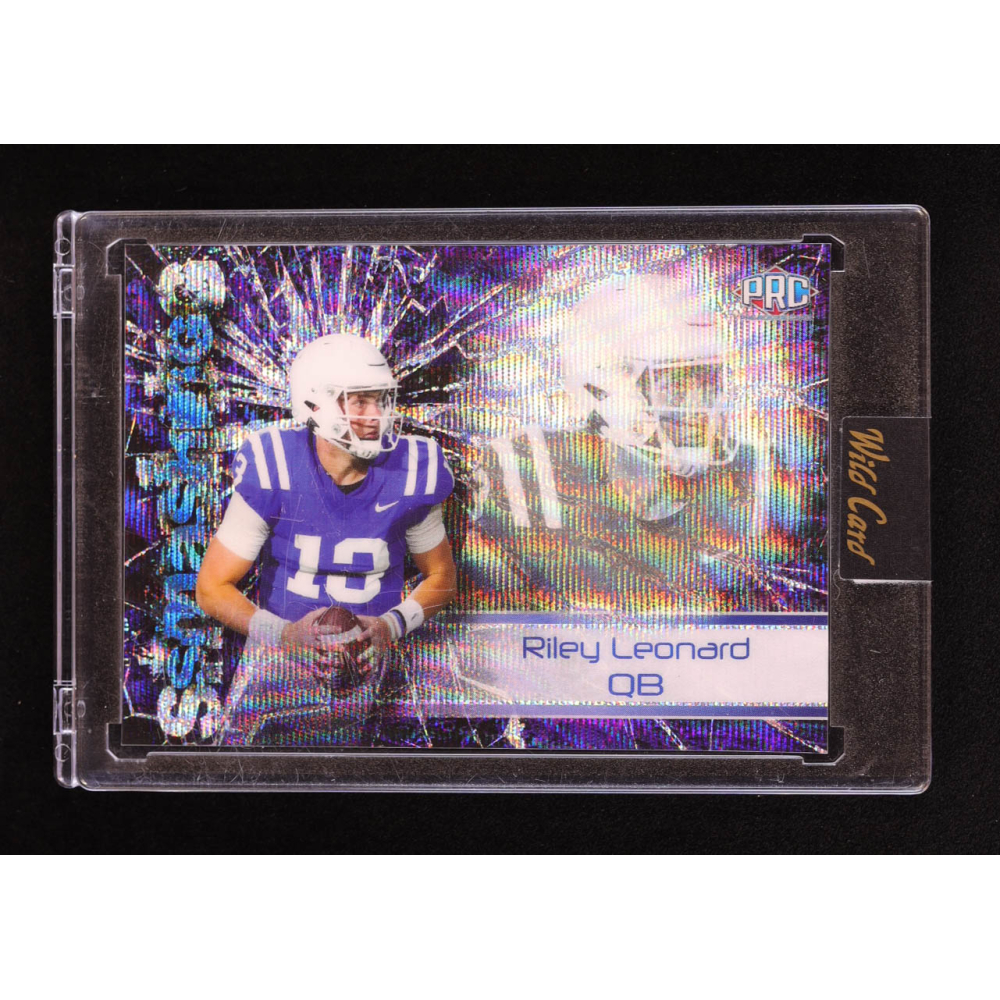 Riley Leonard 2023 Wild Card Alumination Smashine Purple Wave #ASRL #12 ...