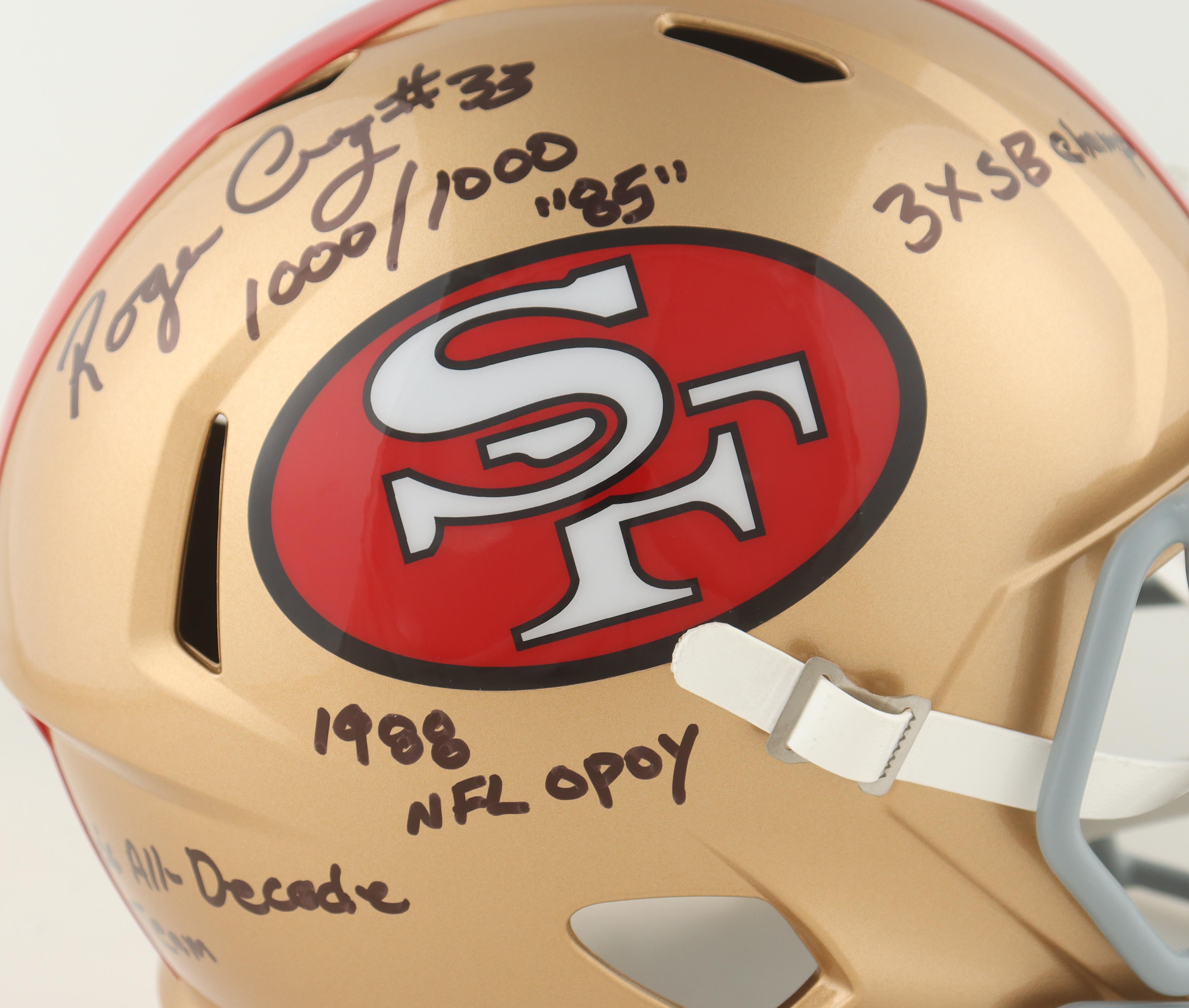 Roger Craig Signed 49ers Full-Size Speed Helmet With Multiple Stat ...