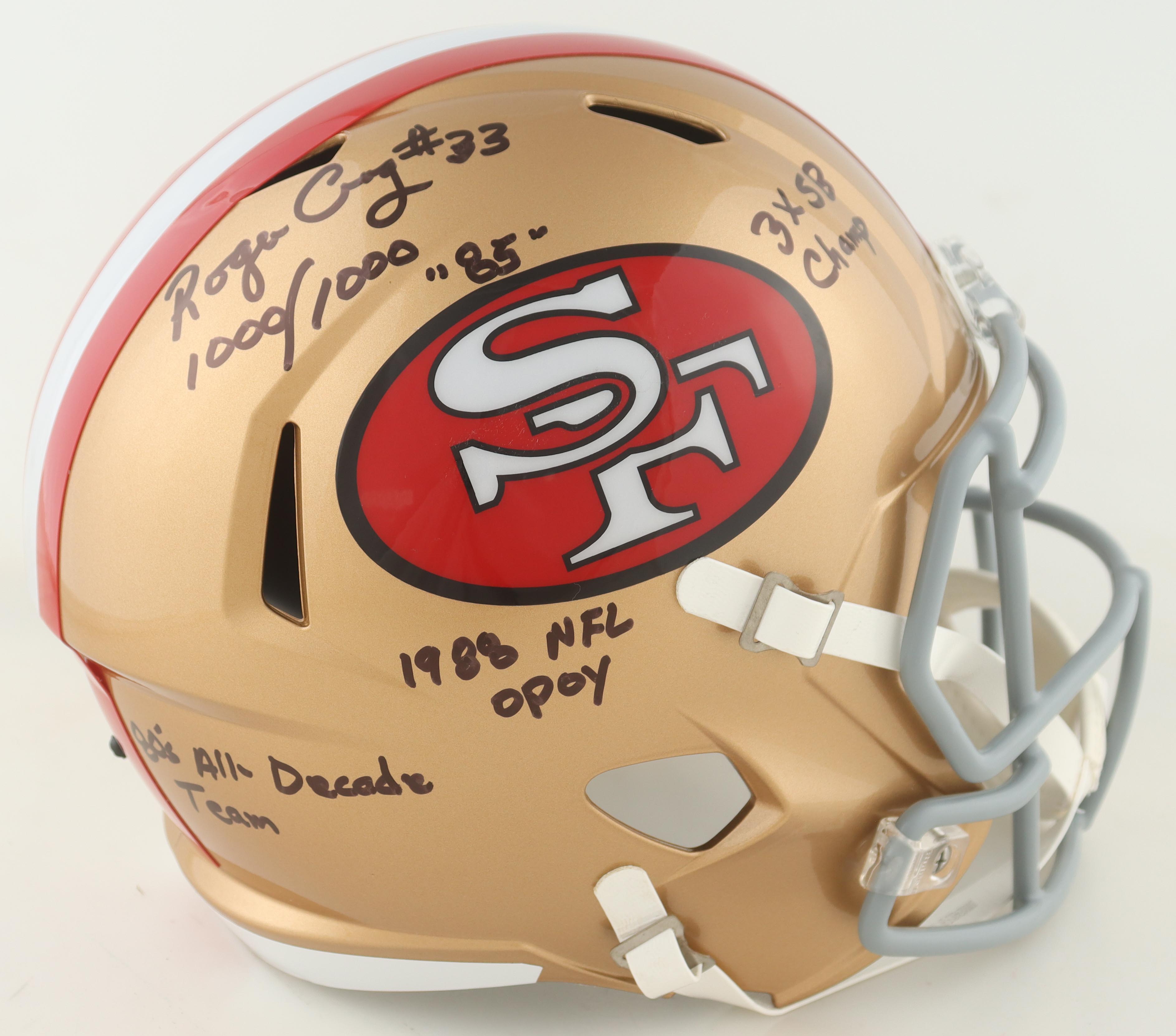 Roger Craig Signed 49ers Full-Size Speed Helmet With Multiple Stat ...