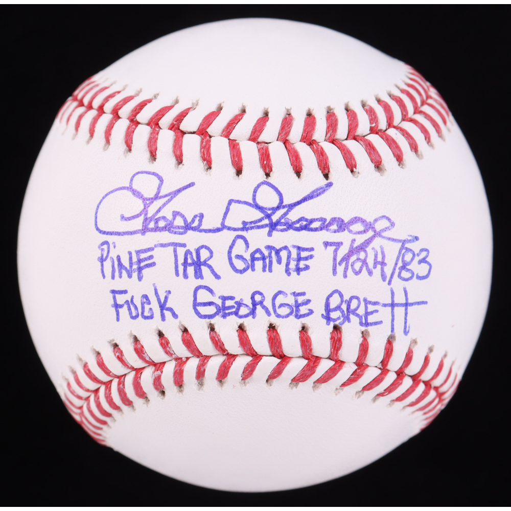 Goose Gossage Signed OML Baseball Inscribed "Pine Tar Game 7-24-83 ...