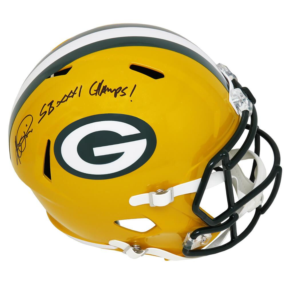 Andre Rison Signed Packers Full-Size Speed Helmet Inscribed "SB XXXI ...