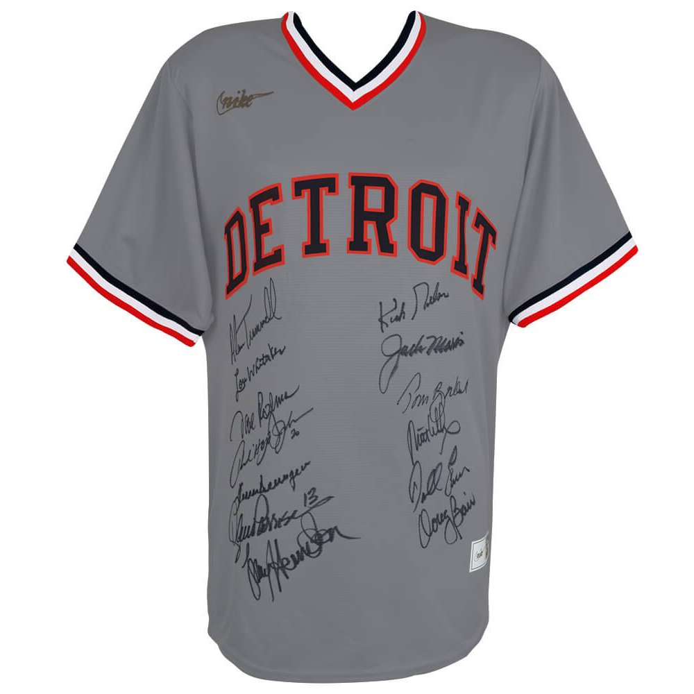 1984 World Series Champions Tigers Jersey Team-Signed By (13) with Alan ...