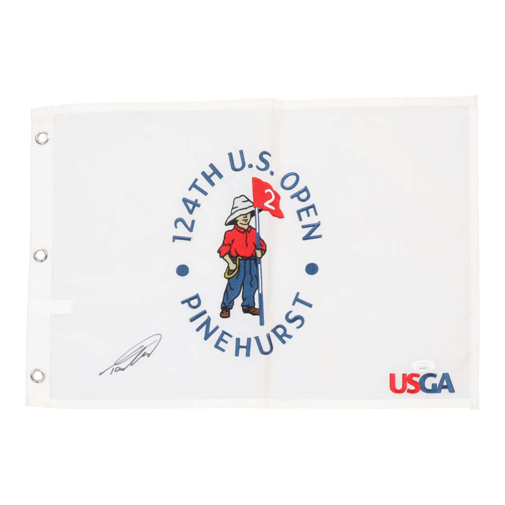 Tommy Fleetwood Signed 124th U.S. Open Pin Flag (JSA) | Pristine Auction