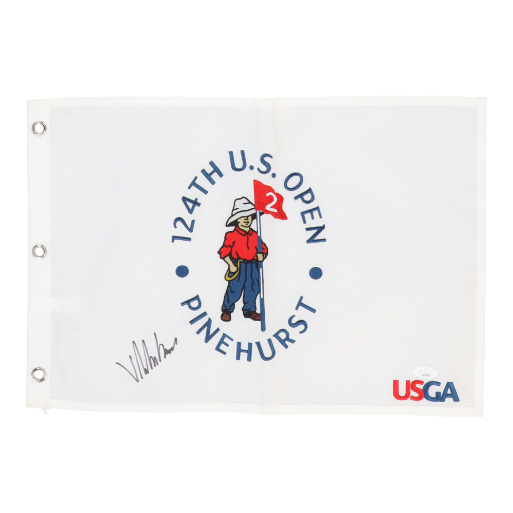 Viktor Hovland Signed 124th U.S. Open Pin Flag (JSA) | Pristine Auction
