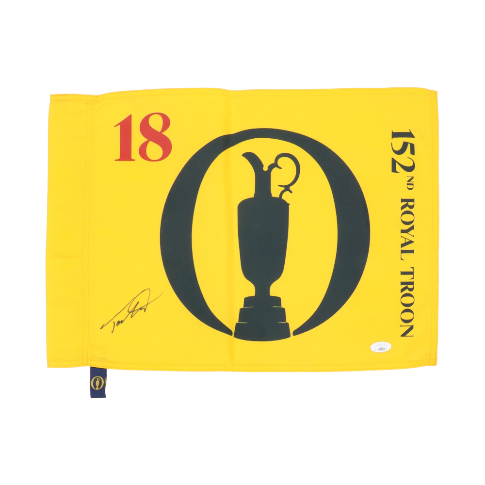 Tommy Fleetwood Signed 2024 British Open Pin Flag (JSA) | Pristine Auction