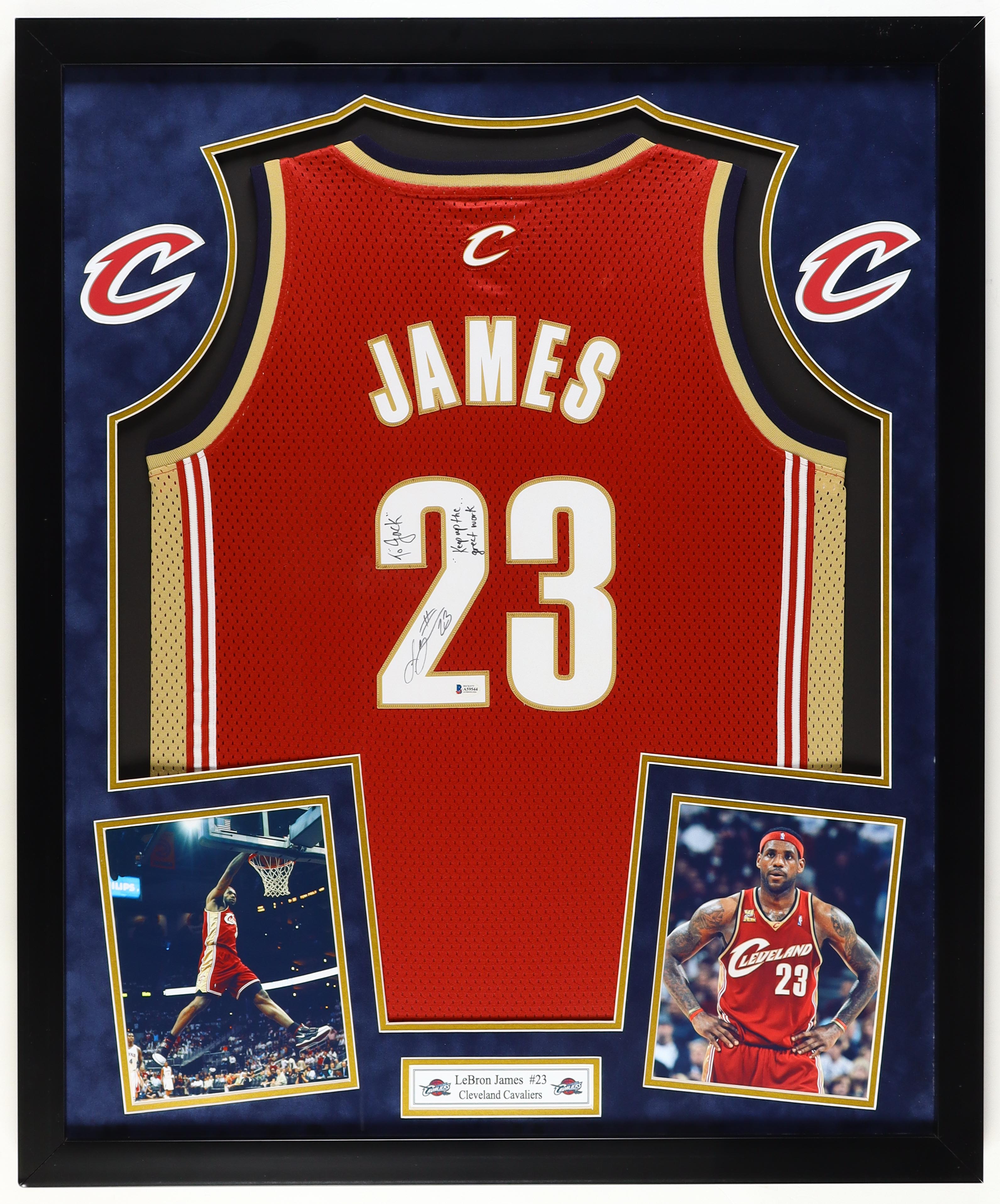 LeBron James Signed Cavaliers Custom Framed Authentic Jersey Inscribed ...