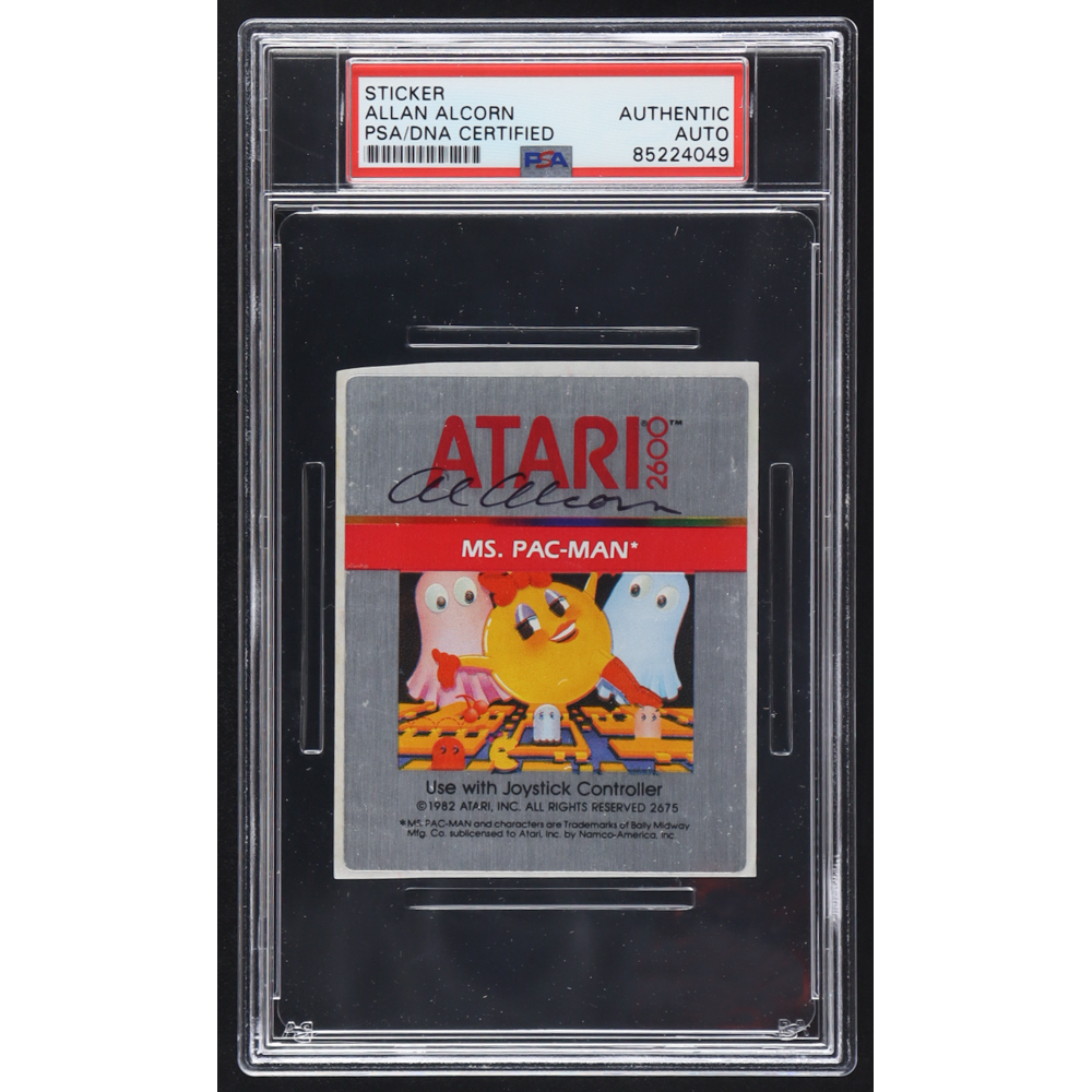 Allan Alcorn Signed "Atari 2600: Ms. Pac-Man" Sticker (PSA) | Pristine ...