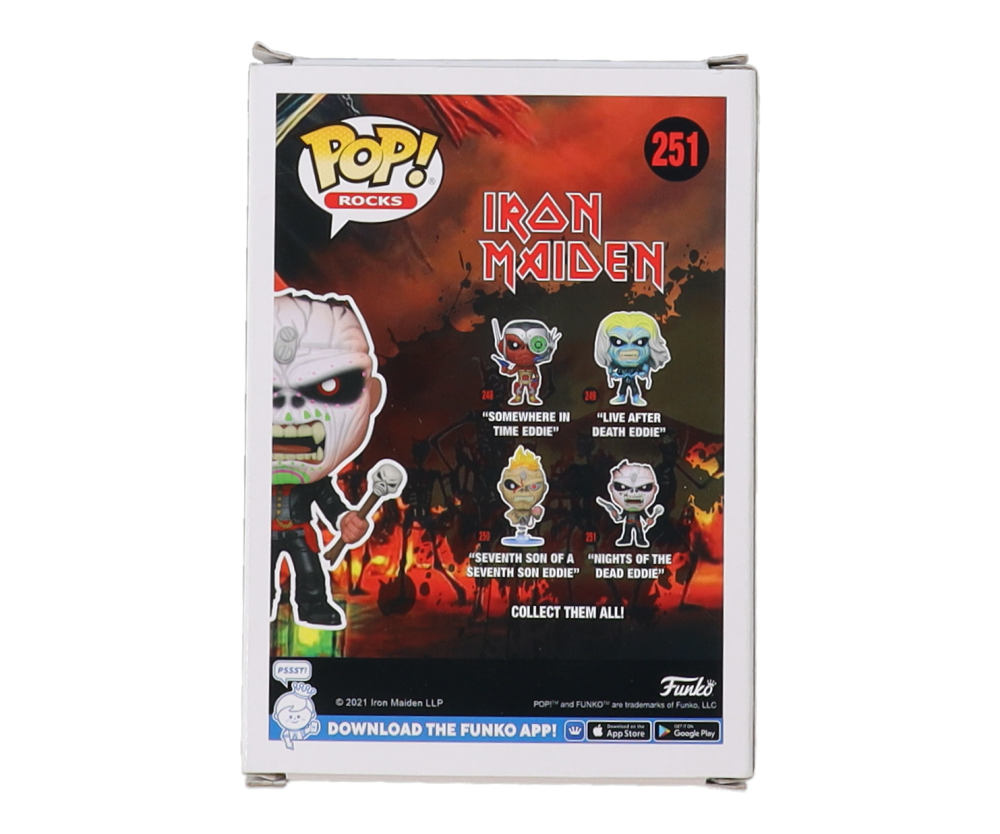 Derek Riggs Signed Iron Maiden #251 "Nights of the Dead Eddie" Funko ...