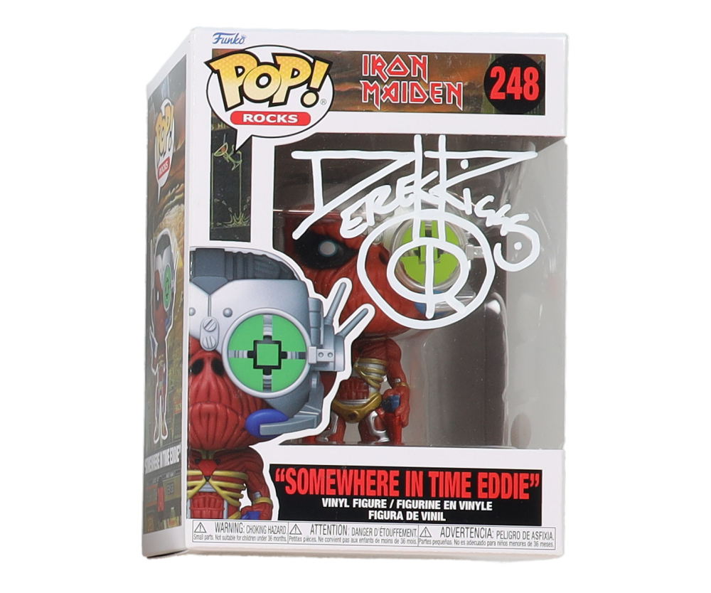 Derek Riggs Signed Iron Maiden #248 "Somewhere in Time Eddie" Funko Pop ...