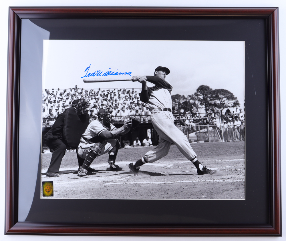 Ted Williams Signed Custom Framed Photo Display (Williams) | Pristine ...