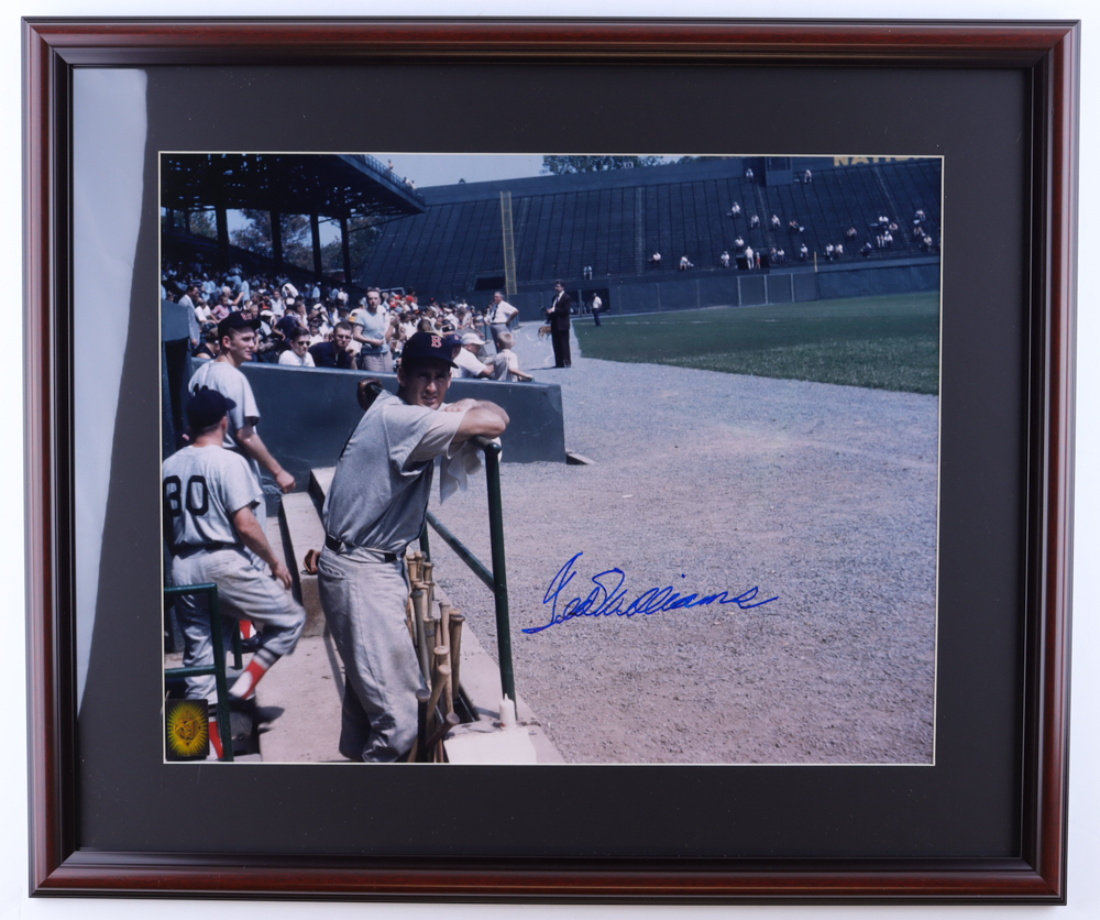 Ted Williams Signed Custom Framed Photo Display (Williams) | Pristine ...