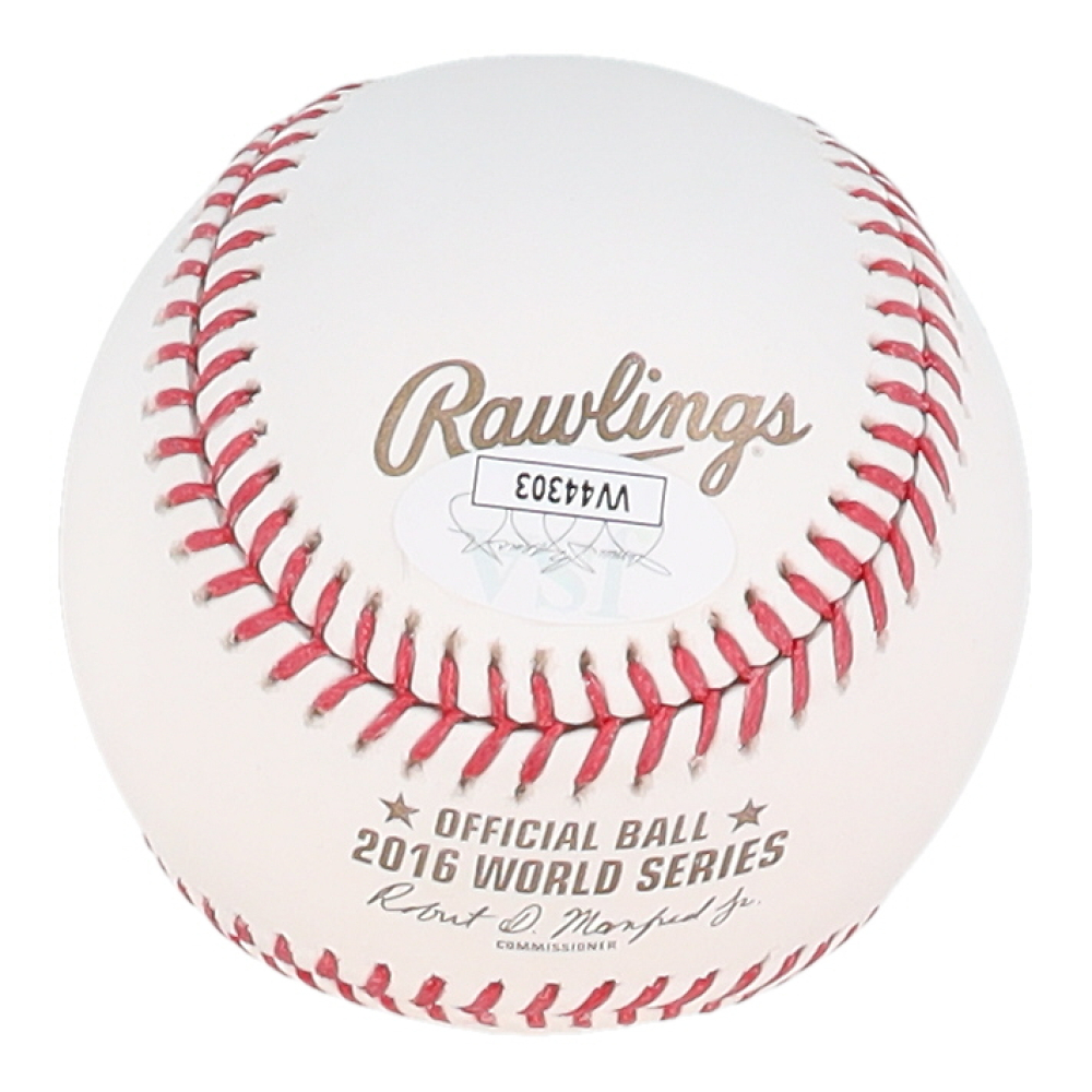 Joe Maddon Signed 2016 World Series Logo Baseball "Embrace the Target ...